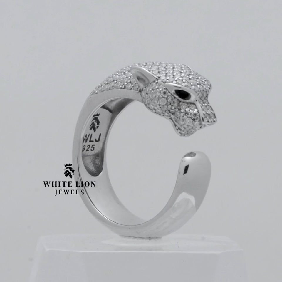 Panther Jaguar Cat Pantera Men Ring 925 Silver High End Gift Party | eBay