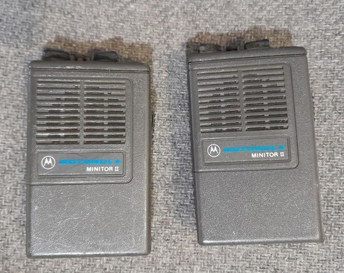 2 Motorola Minitor II Analog 2 Channel VHF Pager Radios Untested for ...