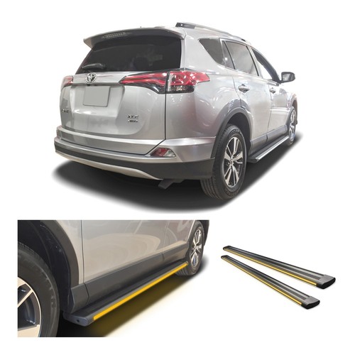 fits Toyota RAV4 2016-2018 R66 Aluminum Running Boards w. AMBER Ambient ...