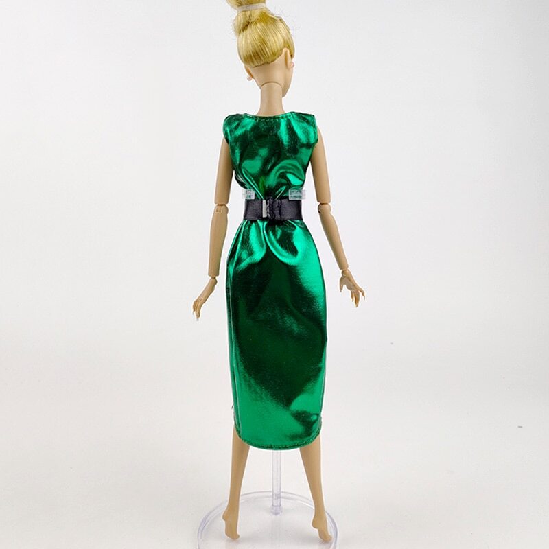 Green Fashion Doll Clothes Evening Dress For 11.5" Doll Gown Belt ...