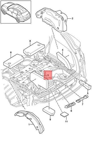 Genuine PORSCHE Sound Absorber For Wheel Housing Left Rear Upper ...