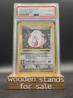 1999 Pokemon CHANSEY Base Set SHADOWLESS Edition HOLO RARE Card 3/102 ...