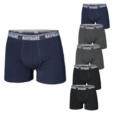 6 boxer da uomo ragazzo NAVIGARE 573E Cotone elasticizzato blu grigio ...
