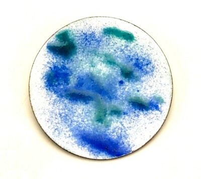 Vintage Mid Century Modern Abstract Enameled Round Copper Brooch Pin | eBay