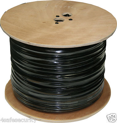 Black 1000Ft RG59+DC Copper Siamese Cable CCTV Video Power Pull box | eBay
