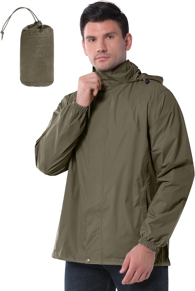 Men'S Lightweight Waterproof Outdoor Jackets Windproof Rain Shell ...