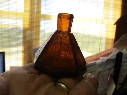 AMBER 8 Sided Umbrella Inkwell Ink Bottle Light Whittle | eBay