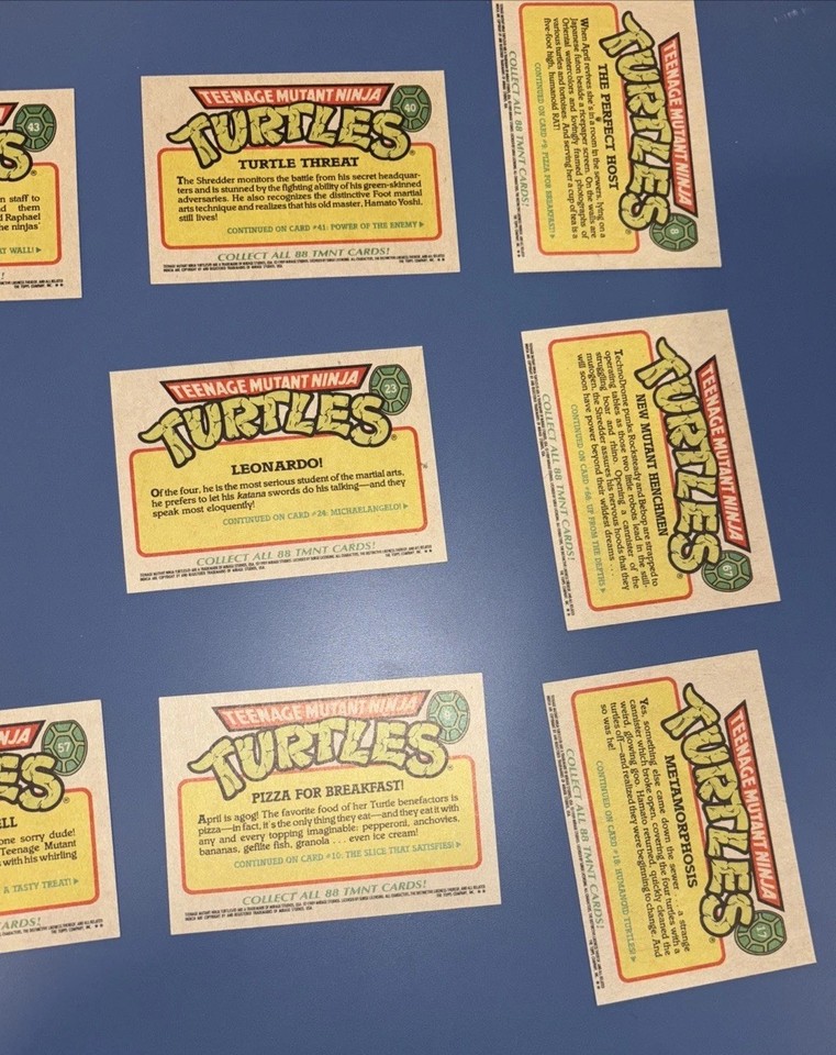 🎄Teenage Mutant Ninja Turtles 1989 Topps, Cartoon Cards, 1990 TMNT ...