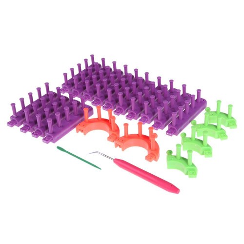 fr Spliced Loom Braided Frame Knitting Looms Long Ring Set with Hook ...