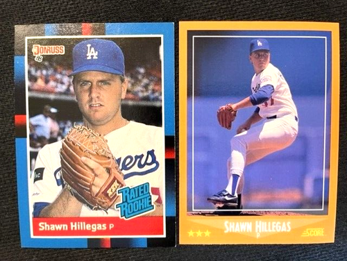 MLB - Shawn Hillegas 1988 Donruss Rated Rookie & 1988 Score Baseball ...