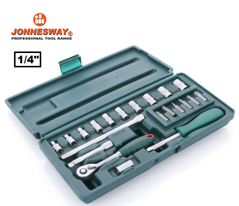 Jonnesway S04H2721S 21Pcs 1/4" Dr. Socket Wrench Set 4-13 MM | eBay
