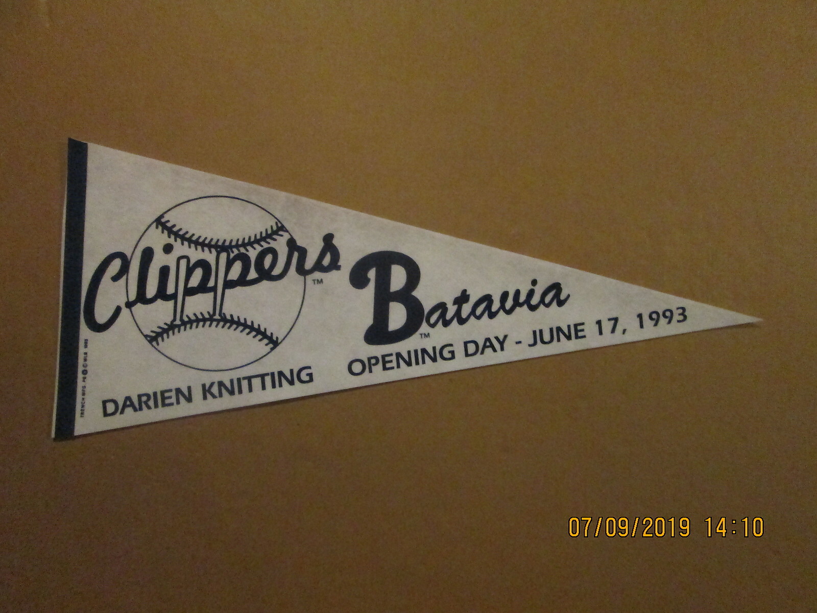 NYPL Batavia Clippers Vintage Defunct Circa 1993 Team Logo Baseball ...
