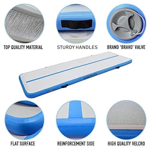 20ft Inflatable Gymnastics Mat Air Tumbling Mat with 20ftx3.3ftx4inch ...