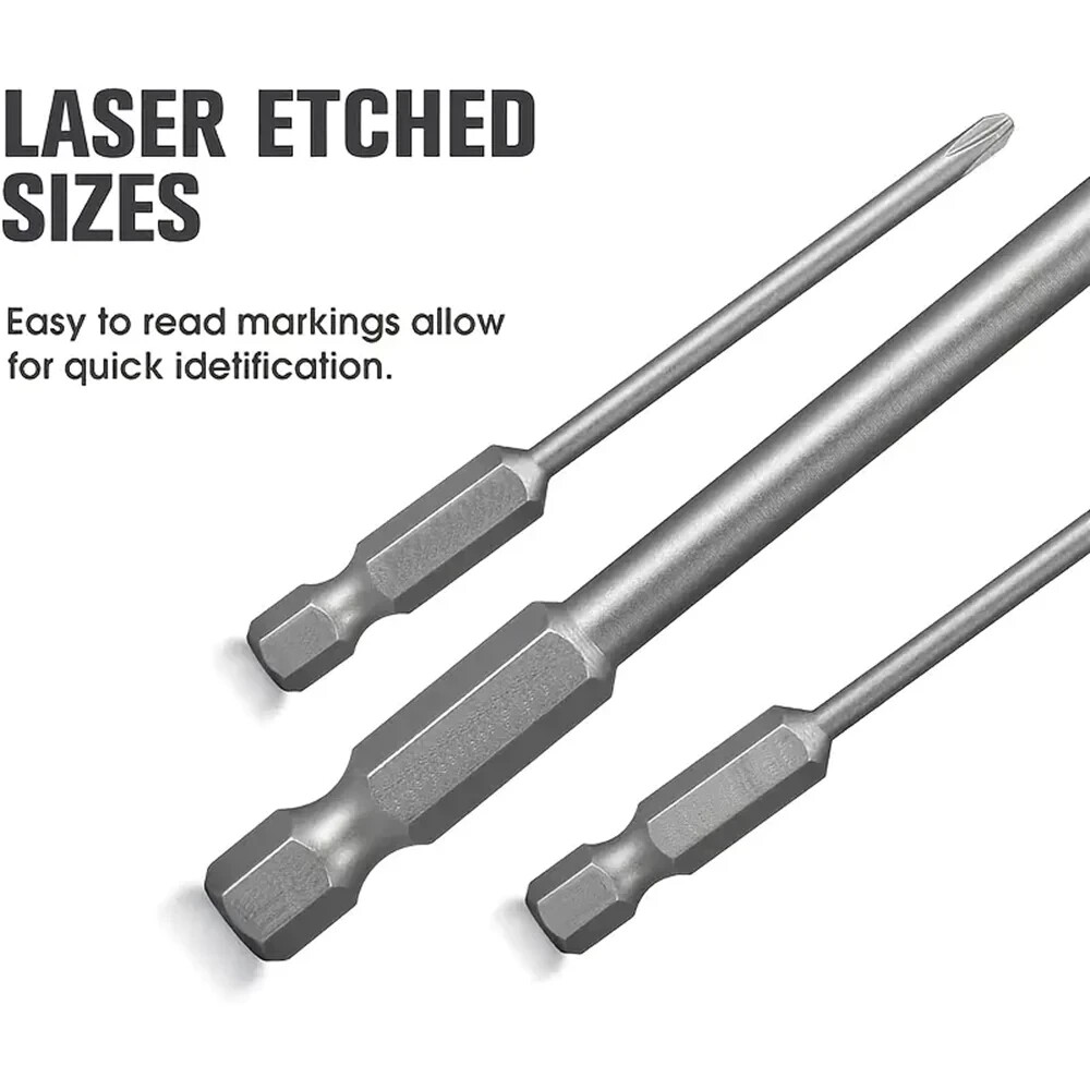 T6-T40 Torx Screwdriver Bit Set Hex Security Magnetic Head Shank Impact ...