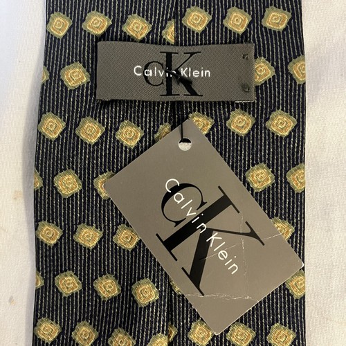 Calvin Klien CK 100% Silk Tie USA Made Multicolor Geometric NWT $48.50 ...