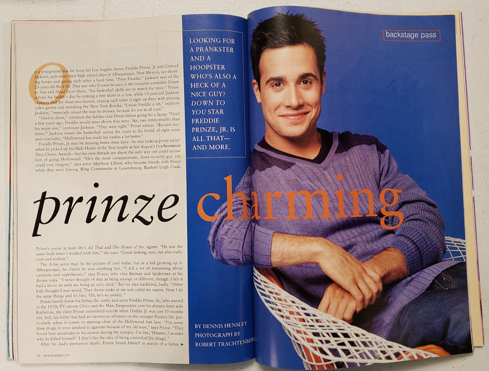 Seventeen Magazine February 2000 Freddie Prinze Jr.~Makeup & Hair Tips | eBay