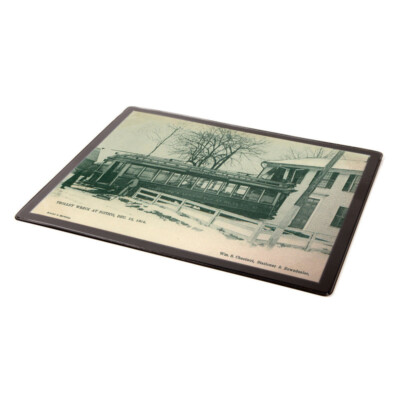 MOUSE MAT - Vintage Connecticut USA - Trolley Wreck at Scitico, 1904 (a ...