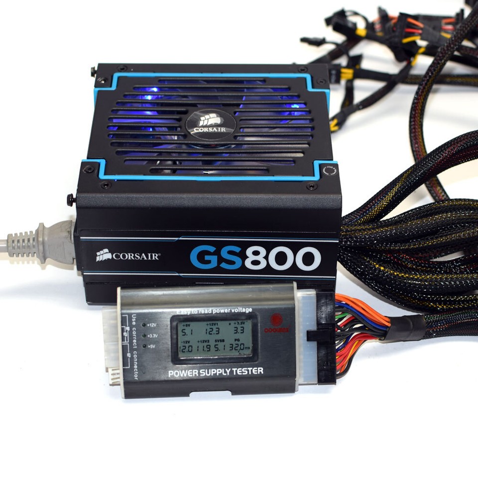 Corsair GS800 75-001183 800W 80PLUS BRONZE ATX 12V v2.3 Power Supply ...