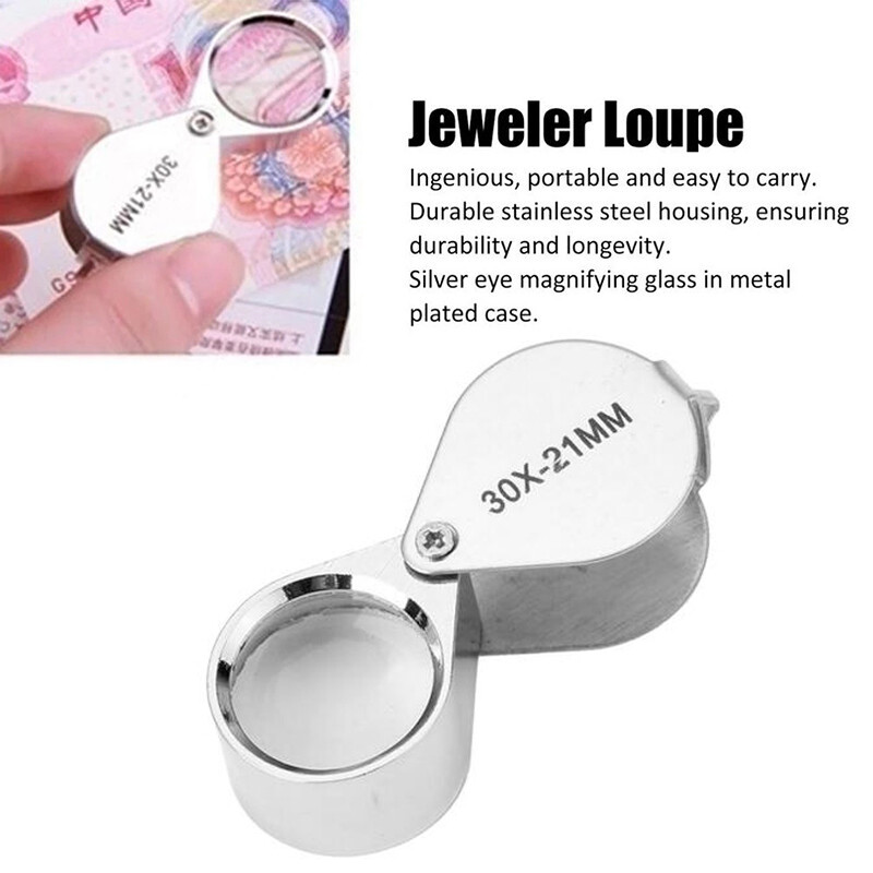 30X Jewelers Loupe Magnifier Jewelry Coin Loop Magnifying Glass Eye ...