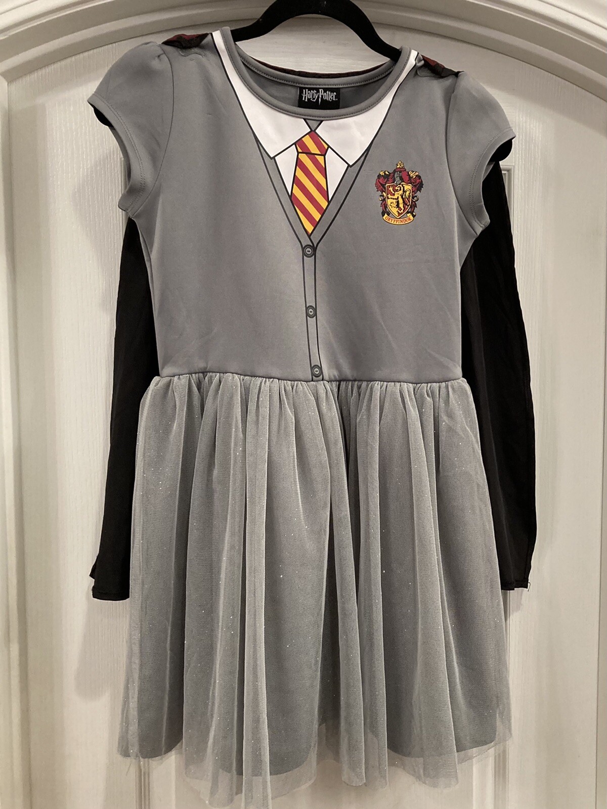 Harry Potter Girls Gryffindor Costume Dress With Cape… - Gem