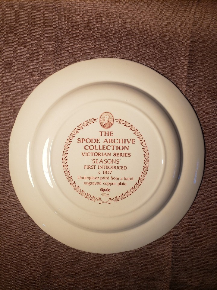 Spode Archive Collection Victorian Series Seasons Red Dinner Plate ...