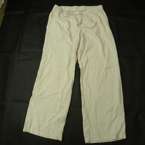Old Navy Pajama Pants Women’s Medium Beige Drawstring Elastic Waist ...