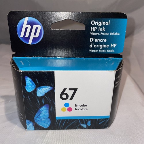 HP 67 Tri-color Ink Cartridge OEM Genuine New Sealed 3YM55AN Exp. 8/ ...