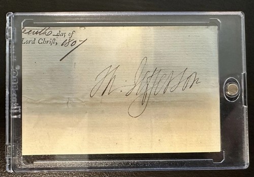 2025 Custom Cut Autograph Thomas Jefferson 3rd US President Auto 1/1 ...