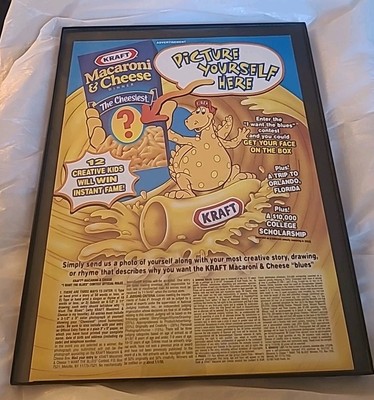 Kraft Macaroni & Cheese C. Rex Vintage Print Ad 1997 Framed 8.5X11 | eBay