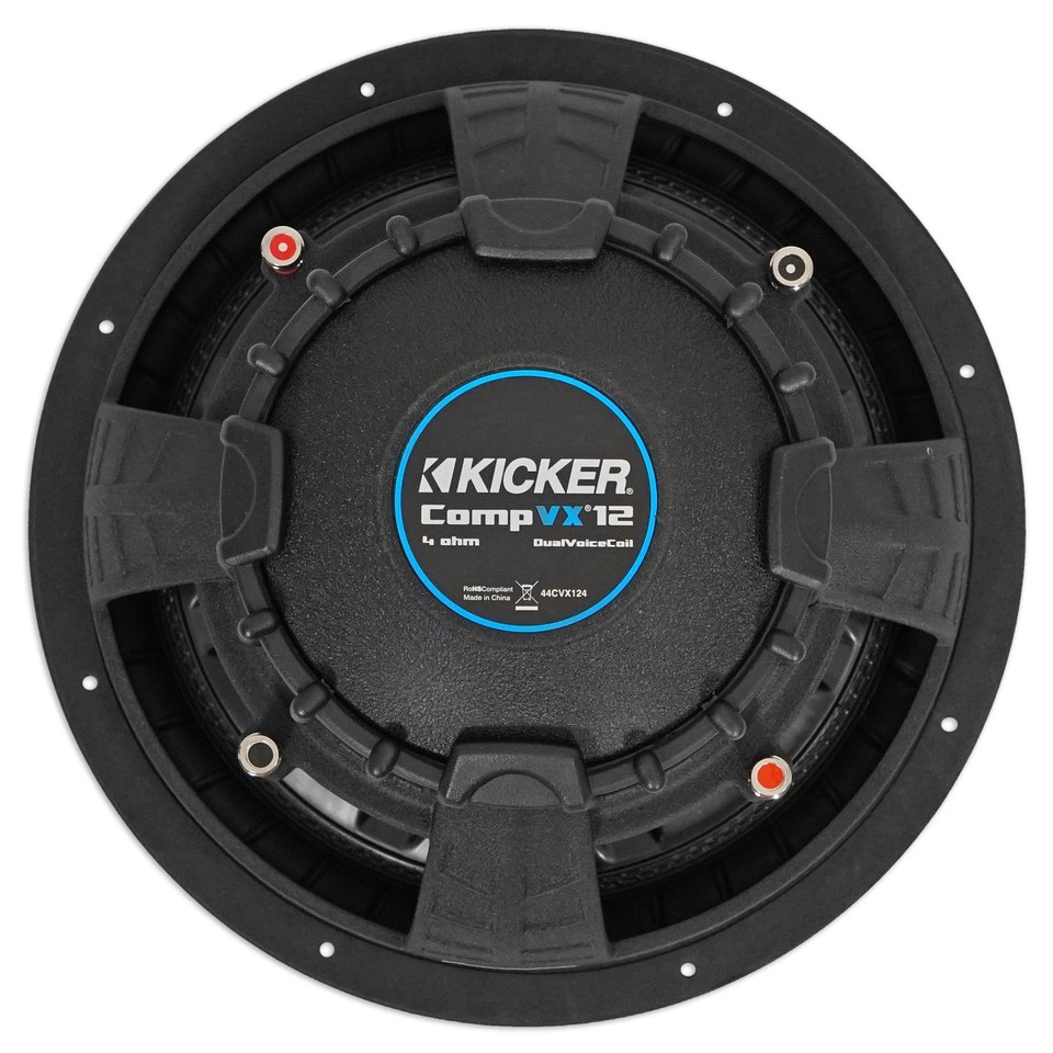 Kicker 44CVX124 Comp VX CVX 12" 1500 Watt Car Subwoofer Sub CVX12-4 ...