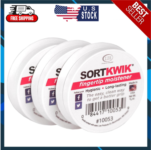lee 10053 sortkwik fingertip moisteners, 3/8 oz, pink (pack of 3 ...