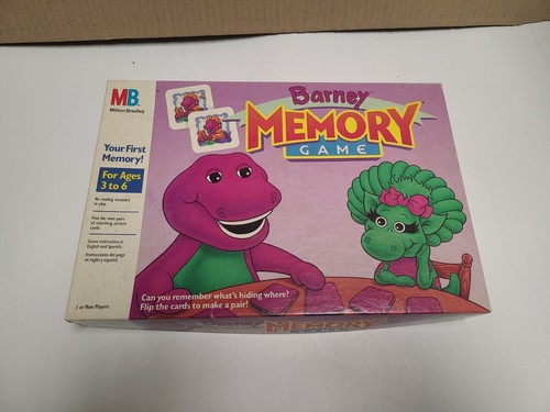 Vintage Barney Memory Matching Game 1993 Milton Bradley B28 for sale ...