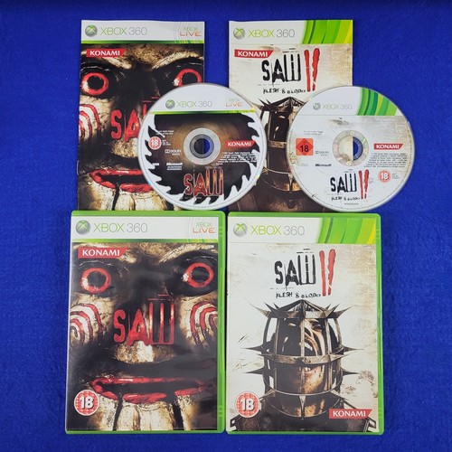 xbox 360 SAW + SAW 2 II Flesh & Blood Games Microsoft PAL Versions ...