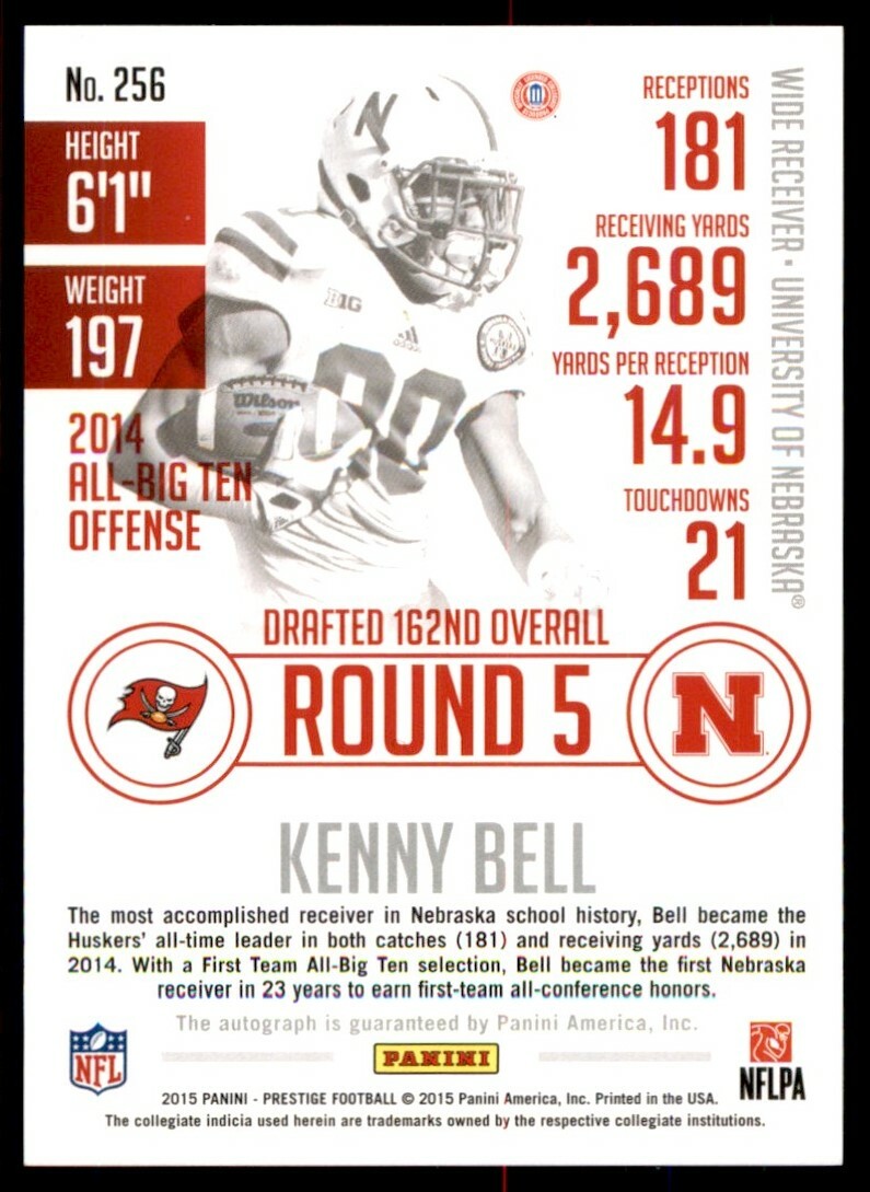 2015 Panini Prestige - Rookie Kenny Bell #256 Signatures (AU, RC) for ...