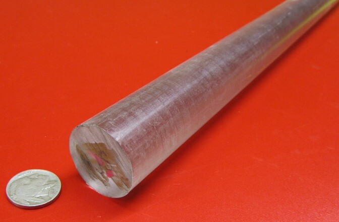 Polycarbonate Round Rod 1 1/4" (1.25") Diameter x 48" Length, Natural ...