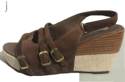 Antelope platform suede leather striped sandals size 36 | eBay