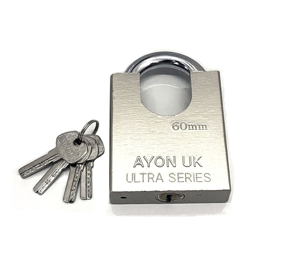 HEAVY DUTY Padlock High Security Lock With 4 Keys Chain Pad Lock 60MM ...