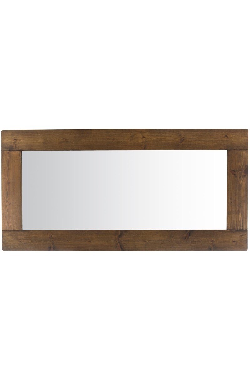 The Farmhouse Extra Large Dark Wooden Framed Wall Mirror - 70" X 34 ...