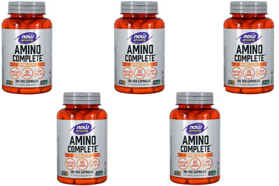Now Foods Amino Complete 5X120Caps L-Tryptophan/L-Arginine/L-Ornithine ...