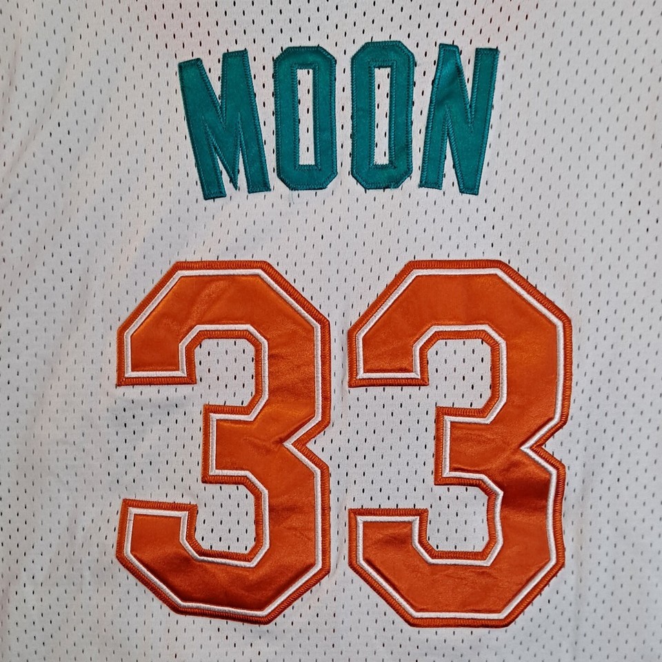 Flint Tropics Jackie Moon #33 White Fully-Stitched Jersey Will Ferrell ...