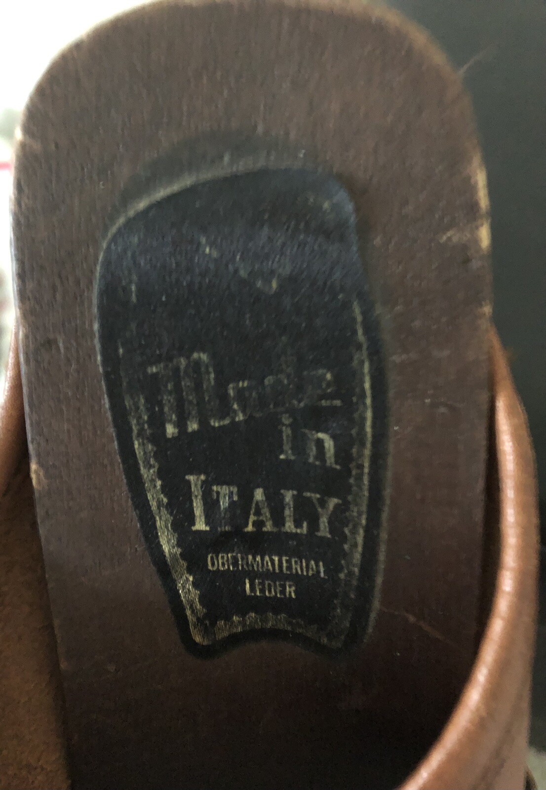 Vintage 1970s Leather Clogs Made in Italy Size 8 Wood… - Gem