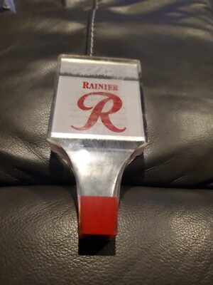 Rainier Beer Tap Mountain Fresh Beer Tap 7" Square Vintage RARE | eBay