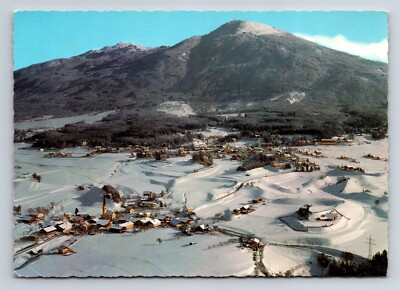 Kurort Igls, Autria - Town and Mountain Landscape, Scalloped Postcard ...