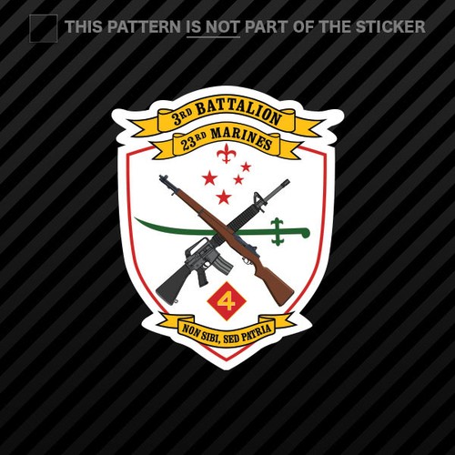 3rd Battalion 23rd Marine Regiment USMC V2 Sticker Self Adhesive ...