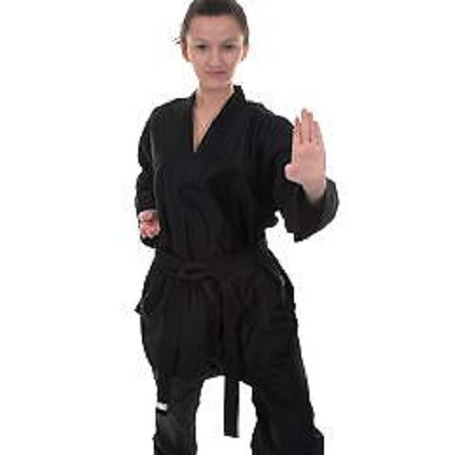 TKD Lightweight Student Taekwondo Uniform V-Neck Gi - Black | eBay
