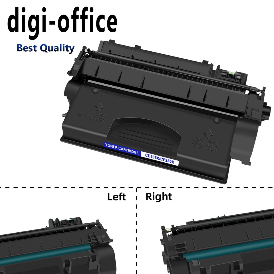 2PK CE505X High Yield Toner Cartridge for HP 05X LaserJet P2055d ...