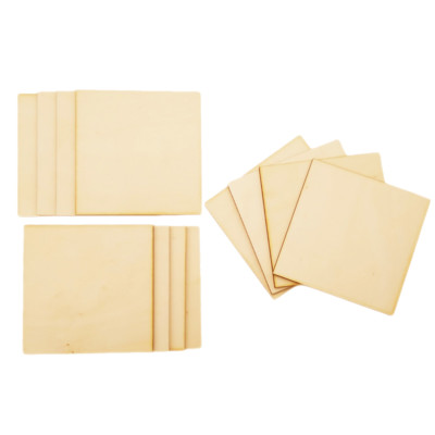 12 Pieces Unfinished Wood Rectangles Shapes for Crafting, Labeling ...