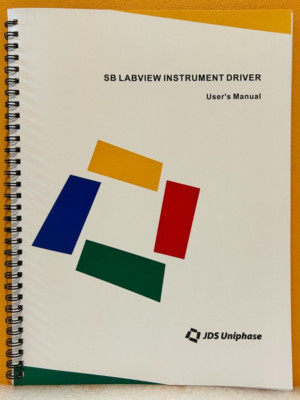 JDS Uniphase SD000334 2000 SB Labview Instrument Driver User's Manual ...