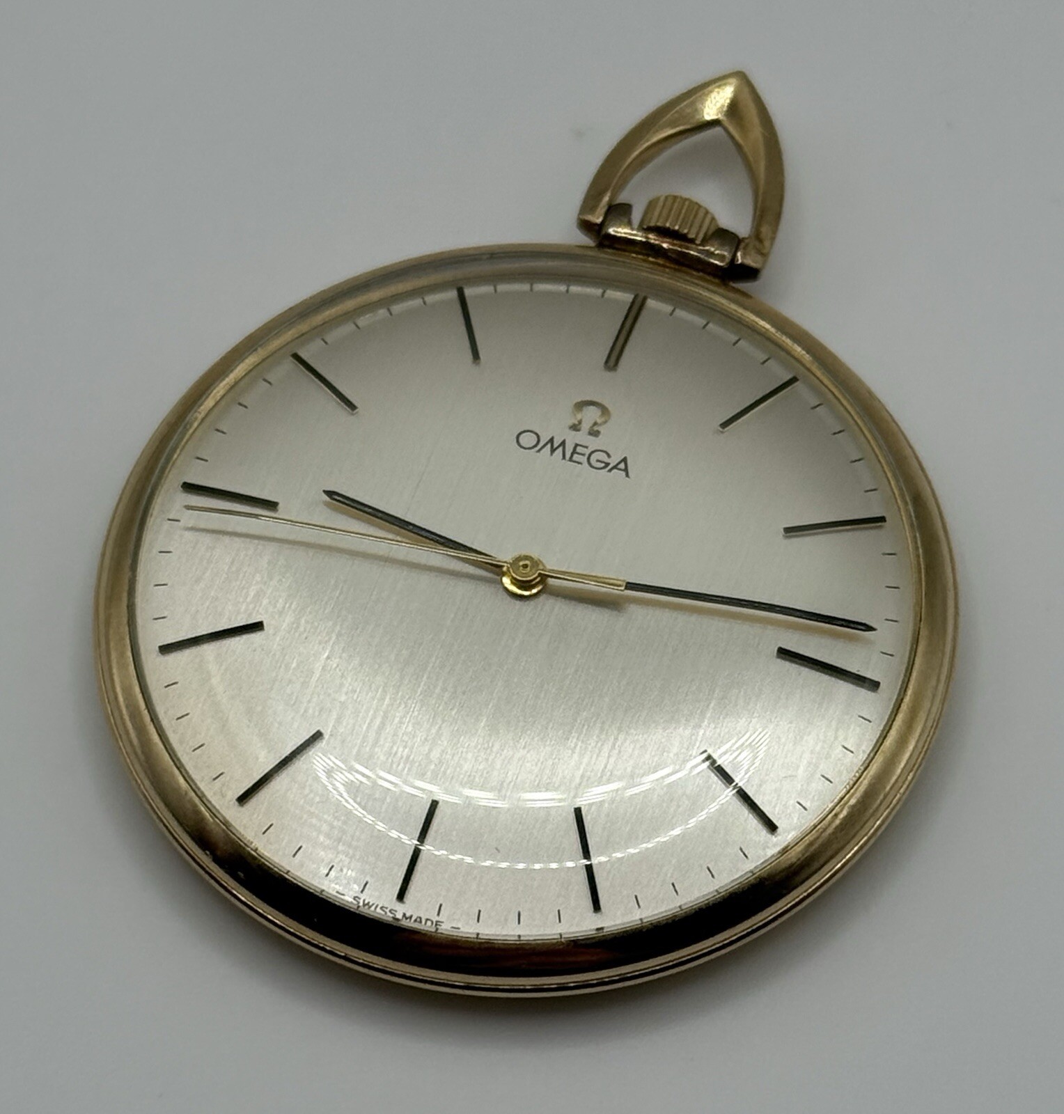 Vintage Omega 10K Gold Filled Open Face Manual Mens P… - Gem