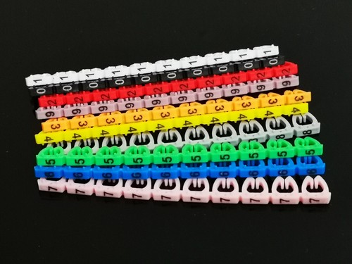 1set Colourful Cable Markers C-Type Marker Number Tag Label 4mm CAT6 ...